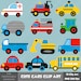 Cute Cars Clip Art, Vehicles Png, Printable Auto Party Decor ...