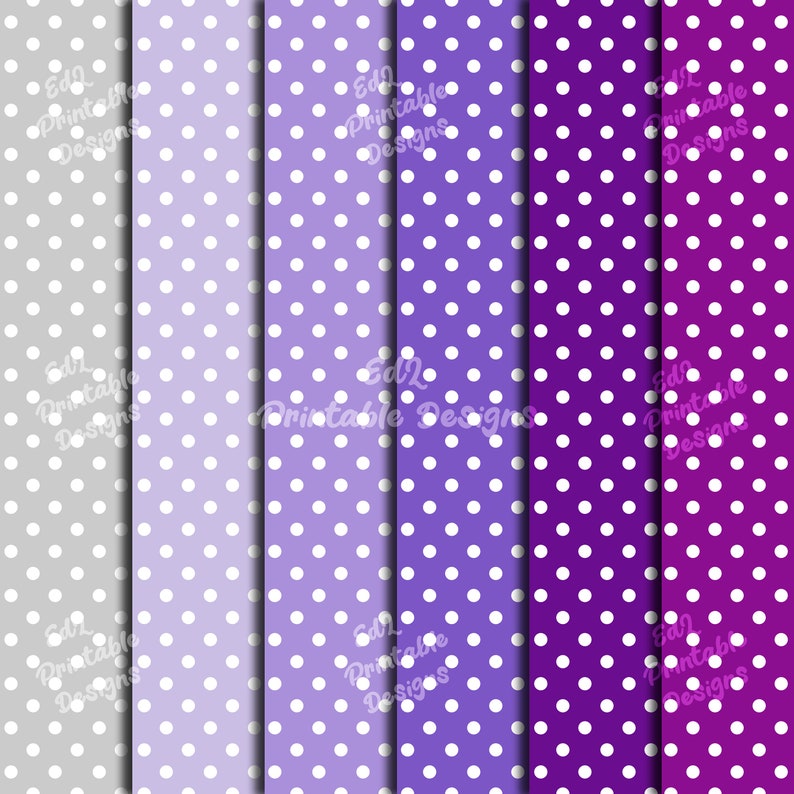 White Polka Dot Digital Paper, 12x12 Scrapbook Paper (set of 48) - Etsy