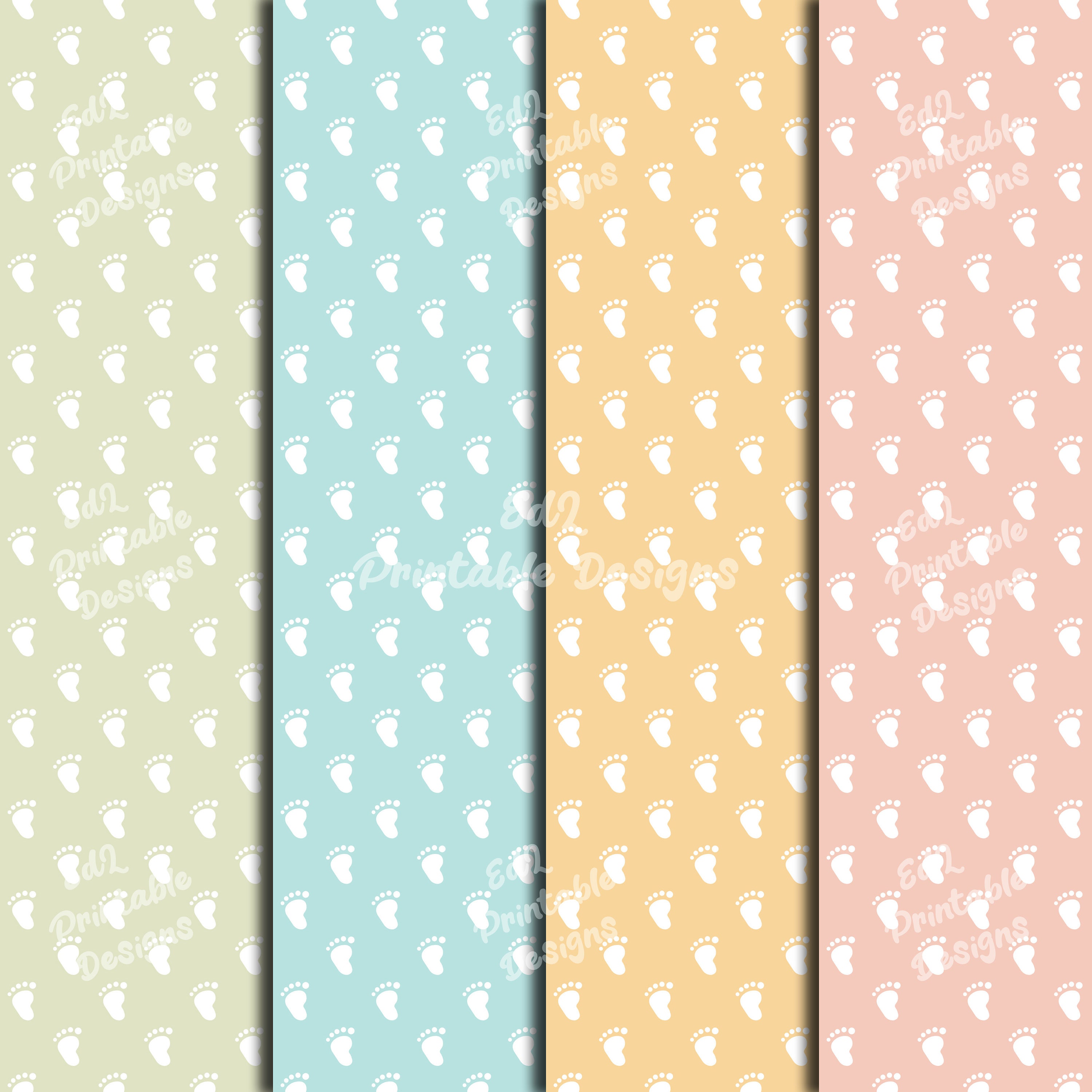 Baby Colors Digital Paper Pack, Baby Girl Printable Background, Baby ...