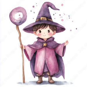 20 Cute Wizard Boy Clip Art, Wizard School Printable Images, Witch Boys ...