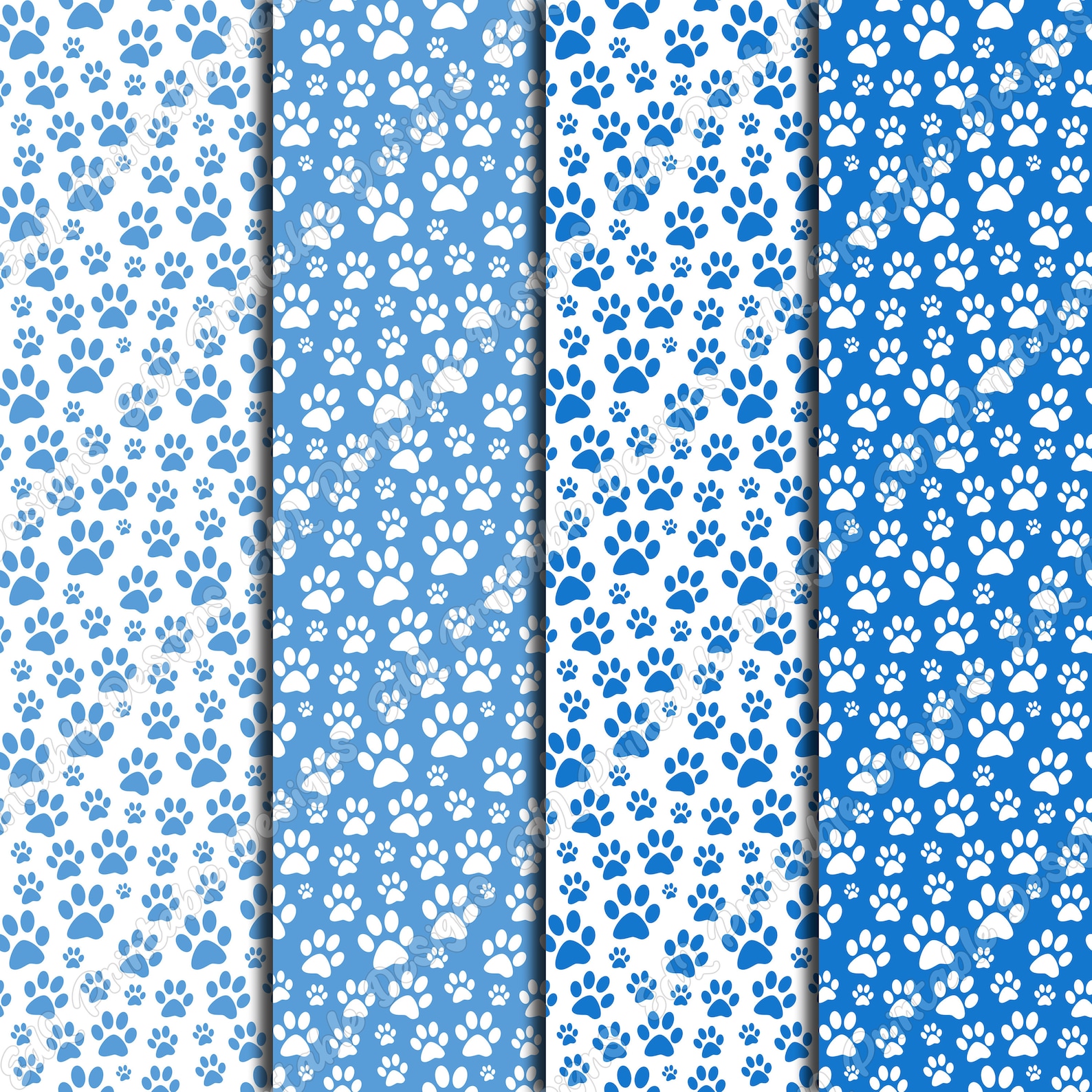 Paw Print Confetti Digital Paper, Animal Paw Printable Background ...