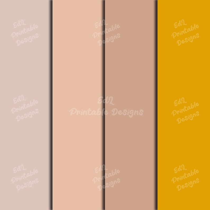 Earth Tones Digital Paper Pack, Boho Solid Colors Printable Background ...