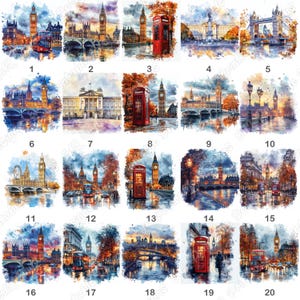 20 London City Clip Art, United Kingdom Landmarks Printable Images ...