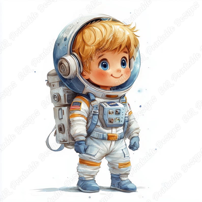 Boy Astronaut Clip Art, Space Suit Graphics (digital Download) - Etsy