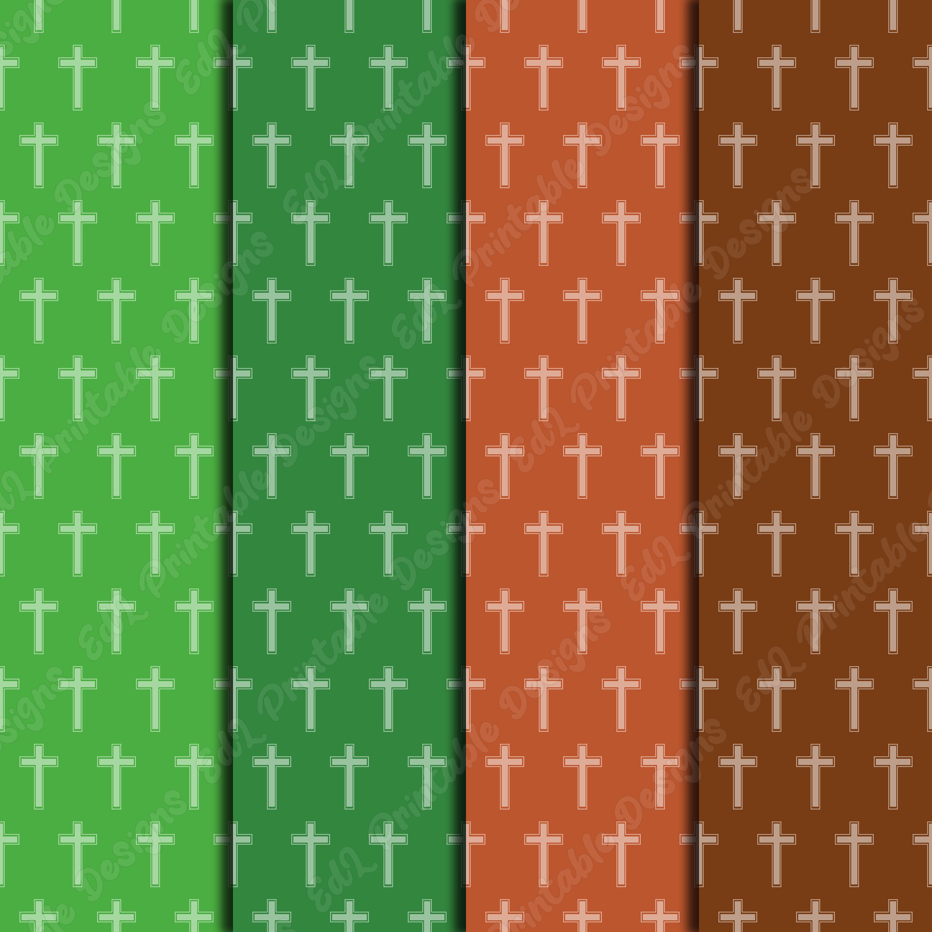 Tinted Holy Cross Digital Paper, Christian Seamless Patterns, Religious ...