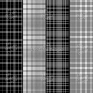 Gray Buffalo Plaid Digital Paper Pack, Printable Background Papers ...