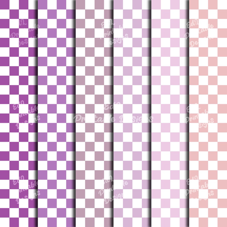 Checkered Digital Paper, Checkerboard Printable Background, Checker ...