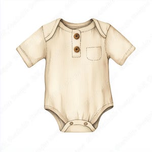 20 Watercolor Baby Grow Clip Art, Baby Onesie Printable Images, Baby ...