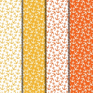 Anchor Confetti Pattern Digital Paper, Nautical Printable Background ...