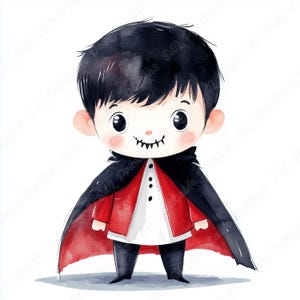 20 Cute Vampire Boy Clip Art, Halloween Kid Printable Images, Gothic ...