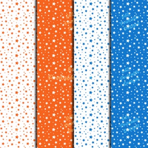 Stars Confetti Digital Paper Pack, Rainbow Colours Printable Background ...