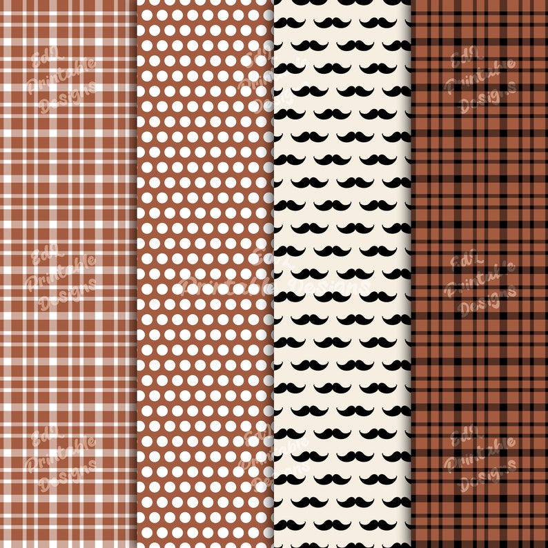 Happy Fathers Day Digital Paper Pack, Brown Printable Background ...