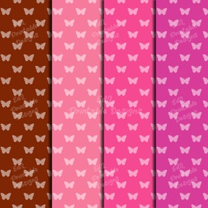 Tinted Butterfly Digital Paper, Butterflies Printable Background ...