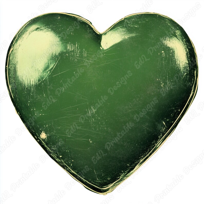 Distressed Heart Clip Art, Shabby Chic Valentine's Day, Grunge ...