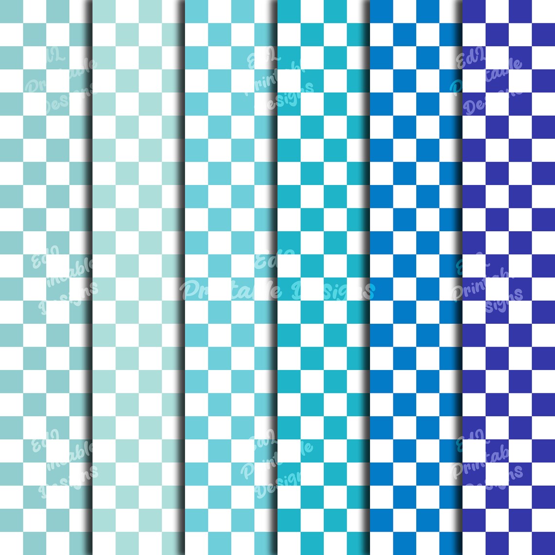 Checkered Digital Paper, Checkerboard Printable Background, Checker ...