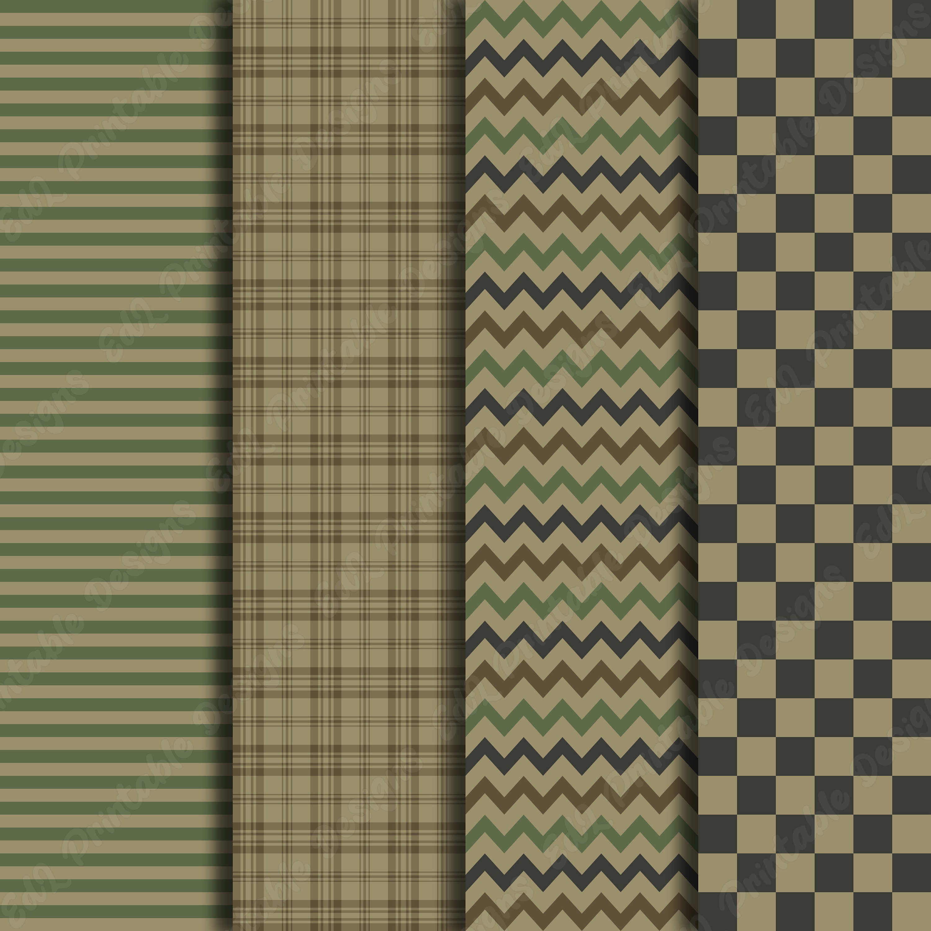 Military Colors Digital Pattern Paper, Camouflage Printable Background ...