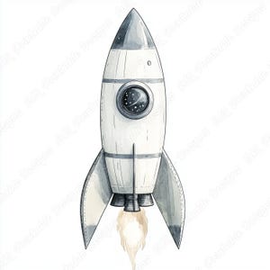 20 Cute Space Rocket Clip Art, Cartoon Spaceship Printable Images ...