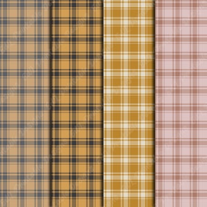 Soft Color Tartan Digital Paper, Printable Plaid Background, Boho Earth ...