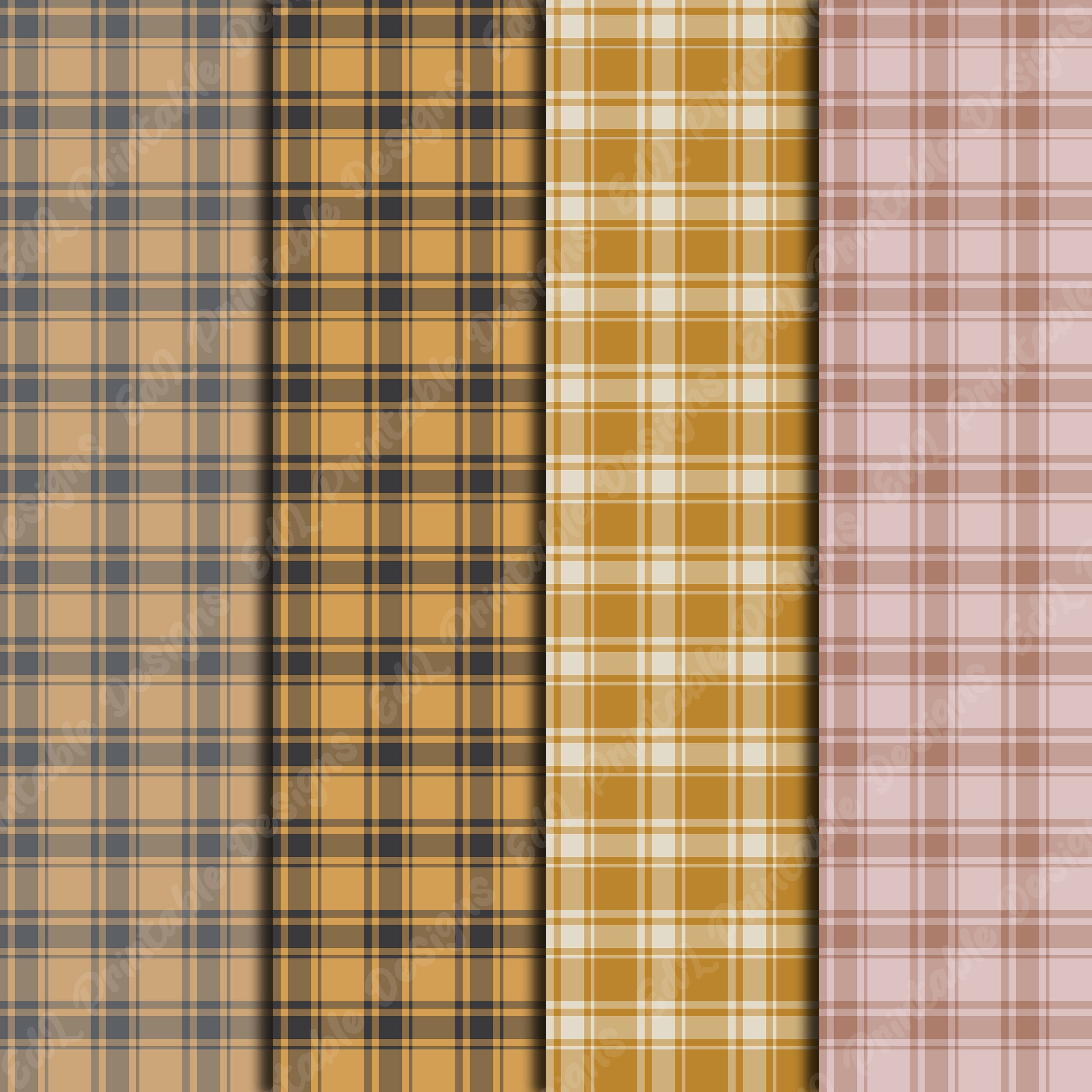 Soft Color Tartan Digital Paper Printable Plaid Background - Etsy