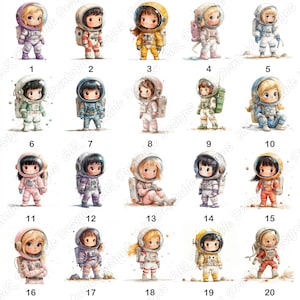 20 Girl Astronaut Clip Art, Space Girl Printable Images, Space Kid ...