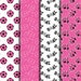 Pink Soccer Ball Digital Paper Pack, Football Pattern, Sports Theme ...