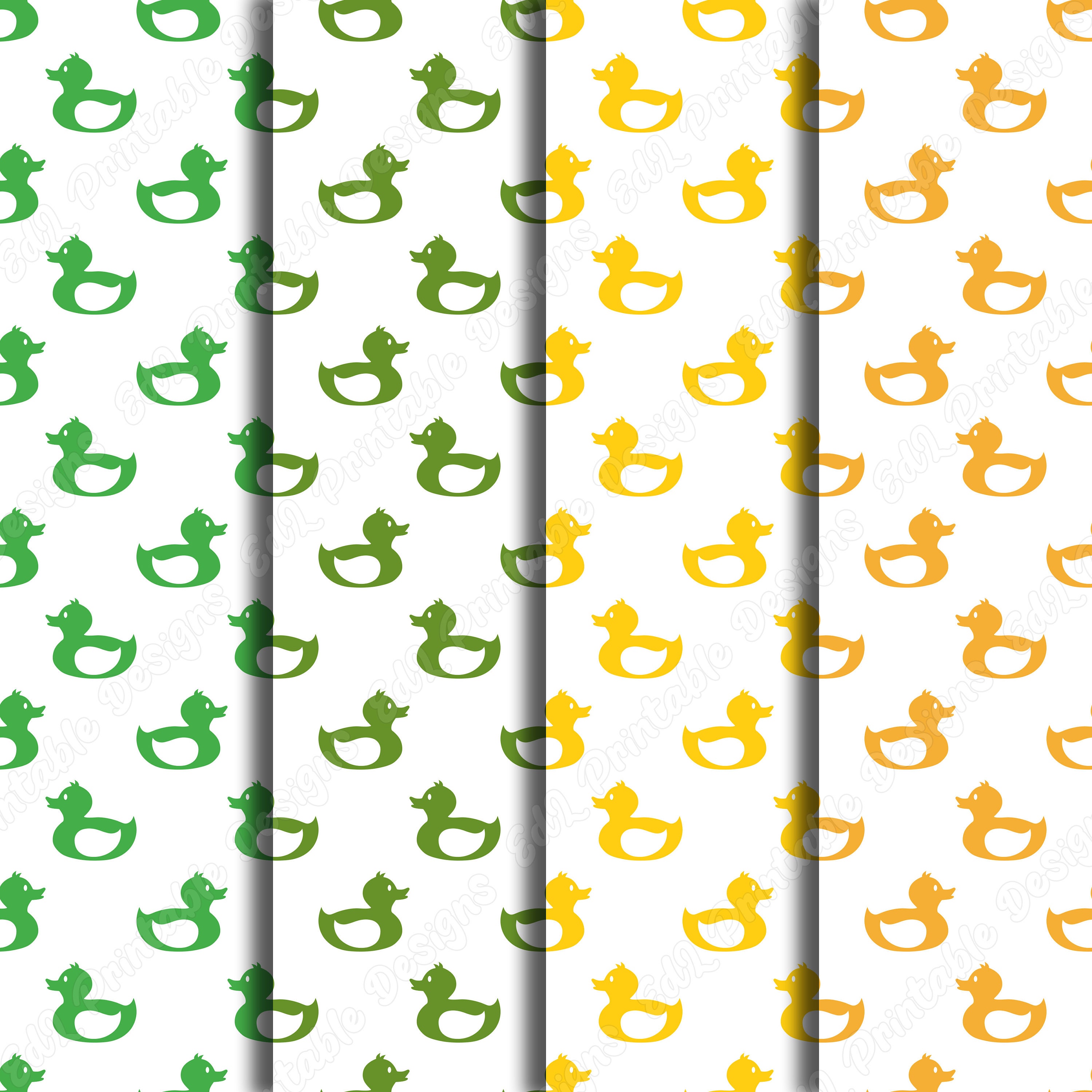 Rubber Duck Digital Pattern Paper, Toy Printable Background, Baby Boy ...
