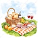 20 Picnic Clip Art, Summer Picnic Printable Image, Cottagecore Picnic ...