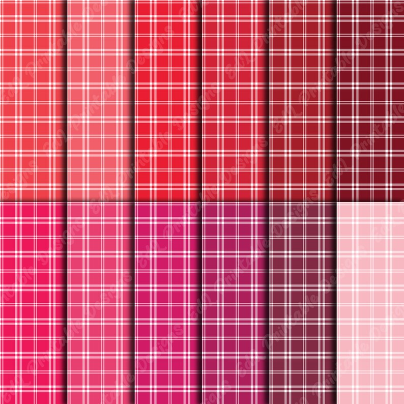 100 Colorful Plaid Digital Papers, Tartan Scrapbook Backgrounds ...