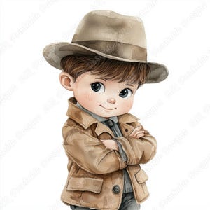 20 Cute Detective Boy Clip Art, Spy Kid Printable Images, Secret Agent ...