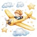 Watercolor Pilot Baby Boy Clipart, Nursery Decor (digital Download) - Etsy