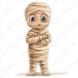 20 Cute Mummy Clip Art, Egyptian Mummies Printable Images, Spooky ...