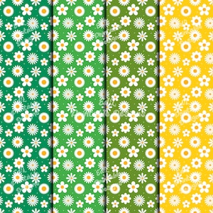 Summer Daisy Digital Paper, Daisies Printable Background, Blossom ...