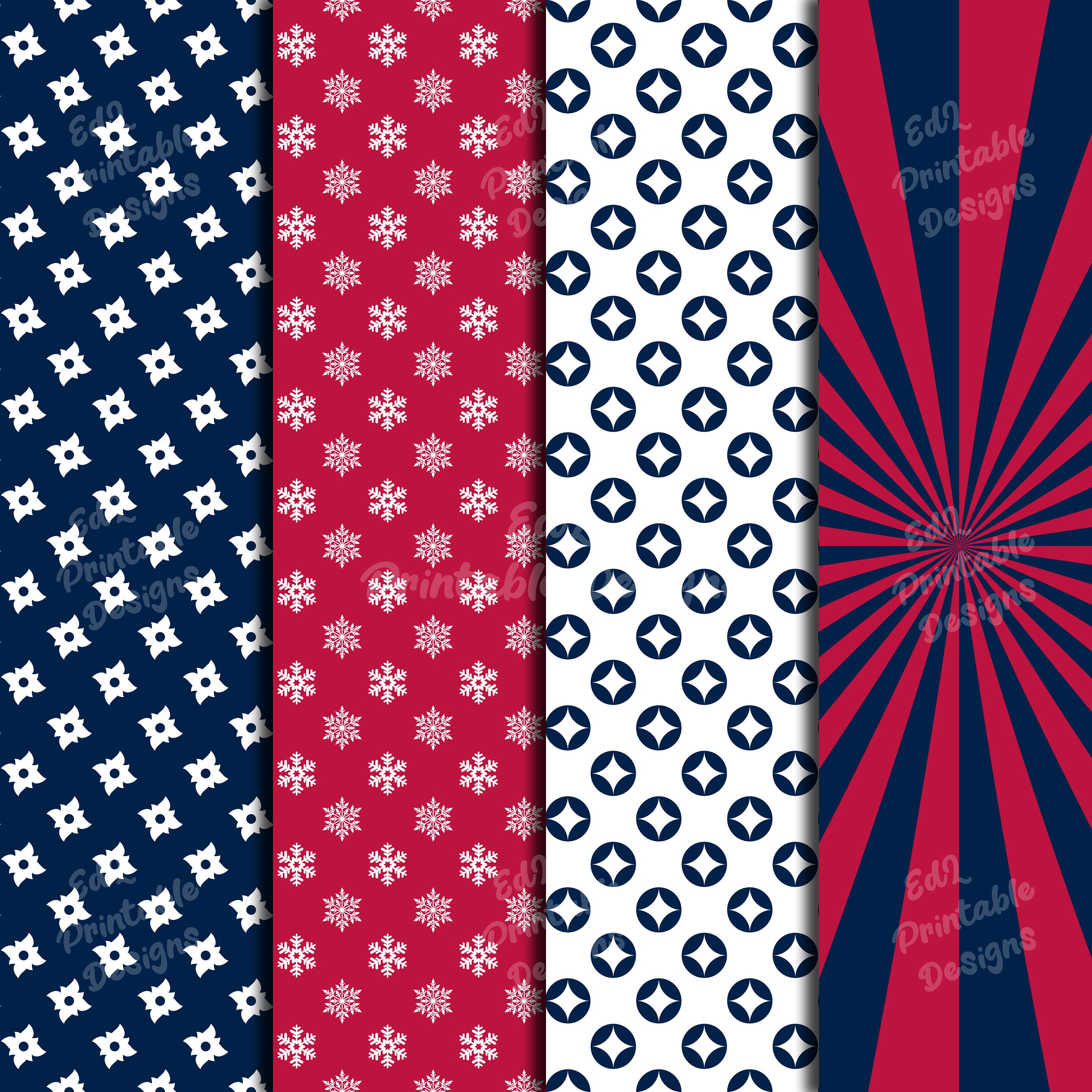 American Flag Digital Paper, 4th of July Printable Background ...