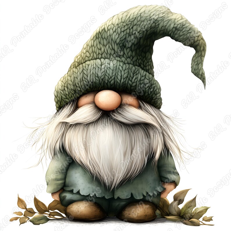 Watercolor Christmas Gnome Clip Art, JPG Bundle (digital Download) - Etsy