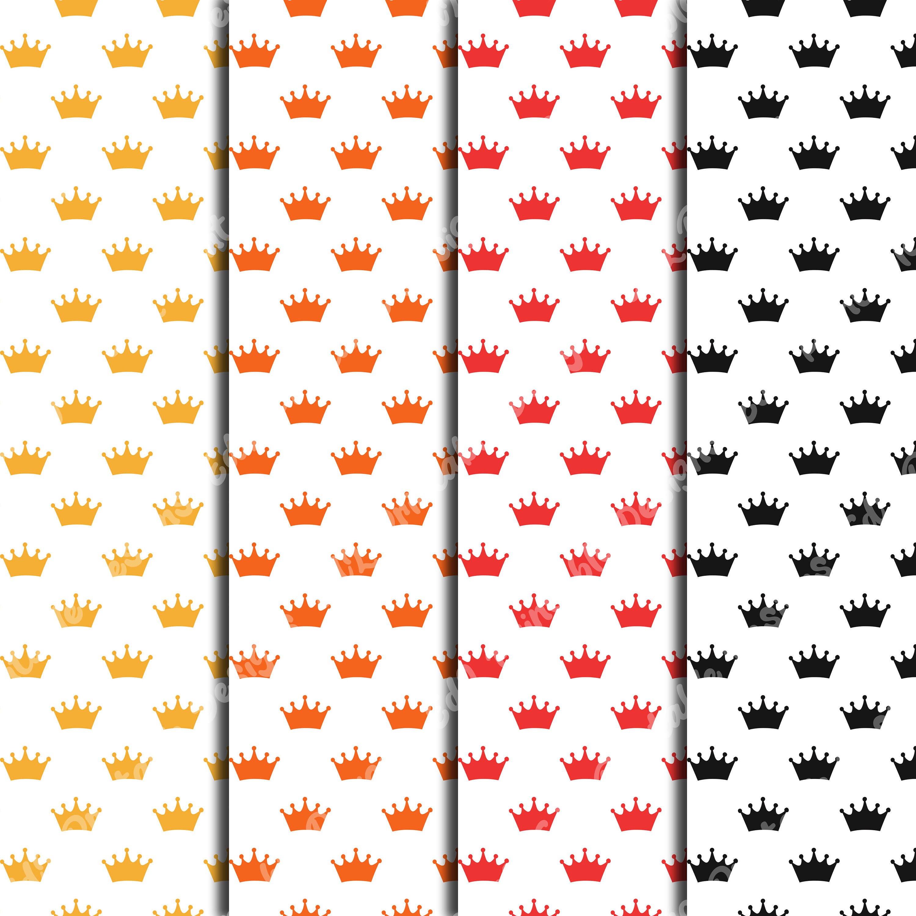 Colorful Crown Digital Paper, Royal King Printable Background, Princess ...