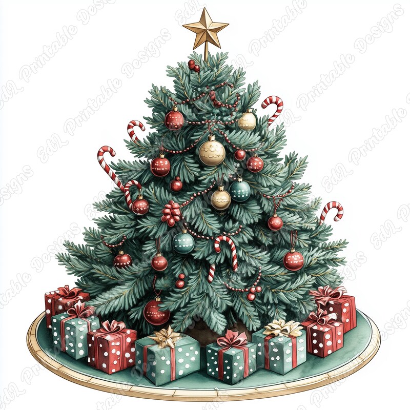 Christmas Tree Art - Etsy