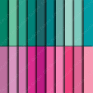 100 Solid Color Digital Paper Pack, Rainbow Colours Printable ...