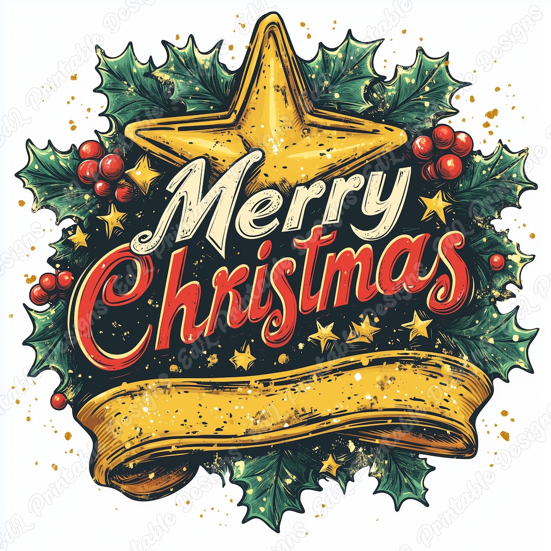 Merry Christmas Clip Art, Holiday JPG Bundle (digital Download) - Etsy