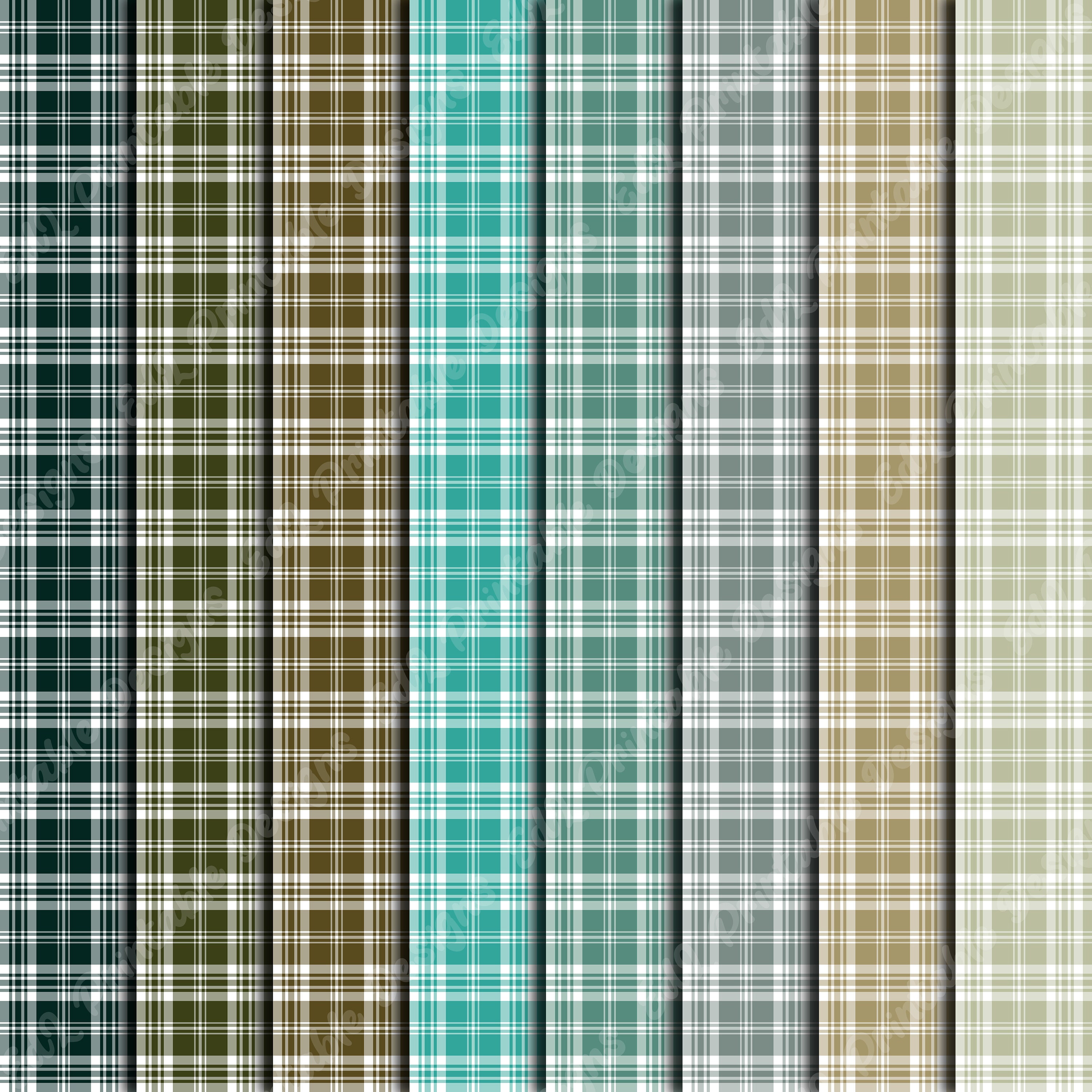 Boho Color Plaid Digital Paper, Tartan Printable Background, Lumberjack ...