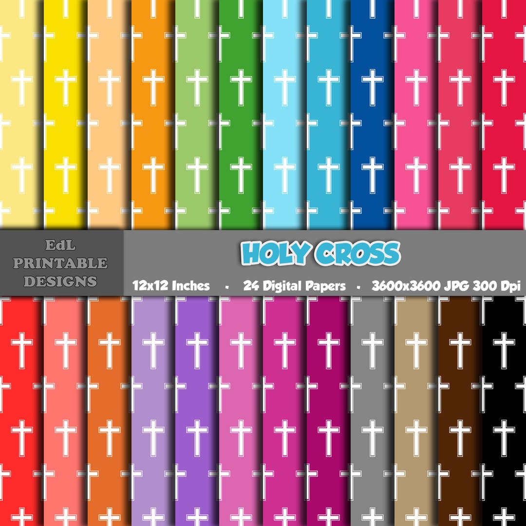 Holy Cross Digital Paper, Jesus Cross Printable Background ...