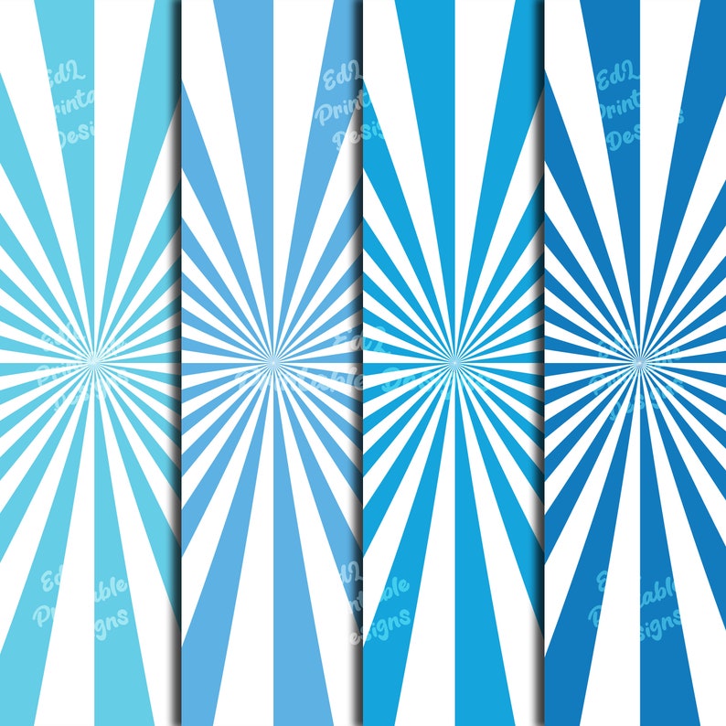 Sunburst Digital Paper, Printable Starburst Background, 12x12 Scrapbook ...