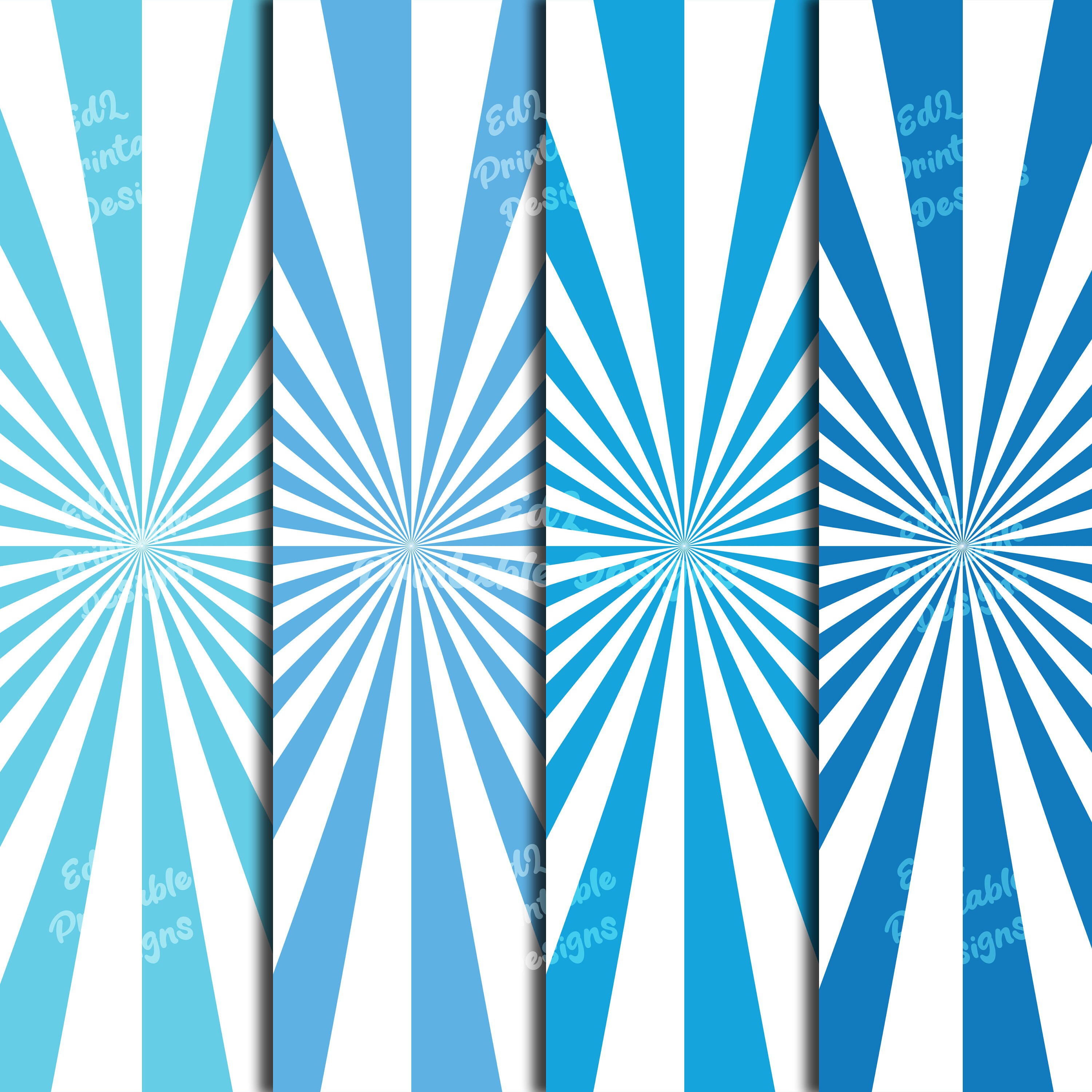 Sunburst Digital Paper, Printable Starburst Background, 12x12 Scrapbook ...