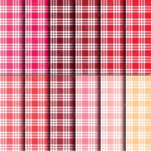 100 Plaid Pattern Digital Paper, Colorful Tartan Printable Background ...