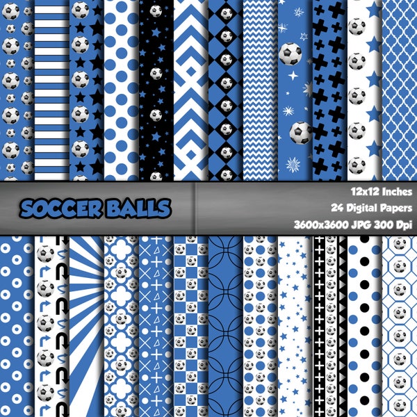 Soccer Digital Paper - Etsy
