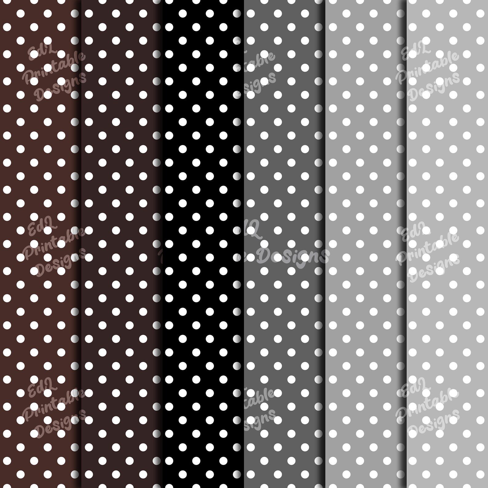 Unique White Polka Dot Digital Paper, Printable Small Polka Dotted ...