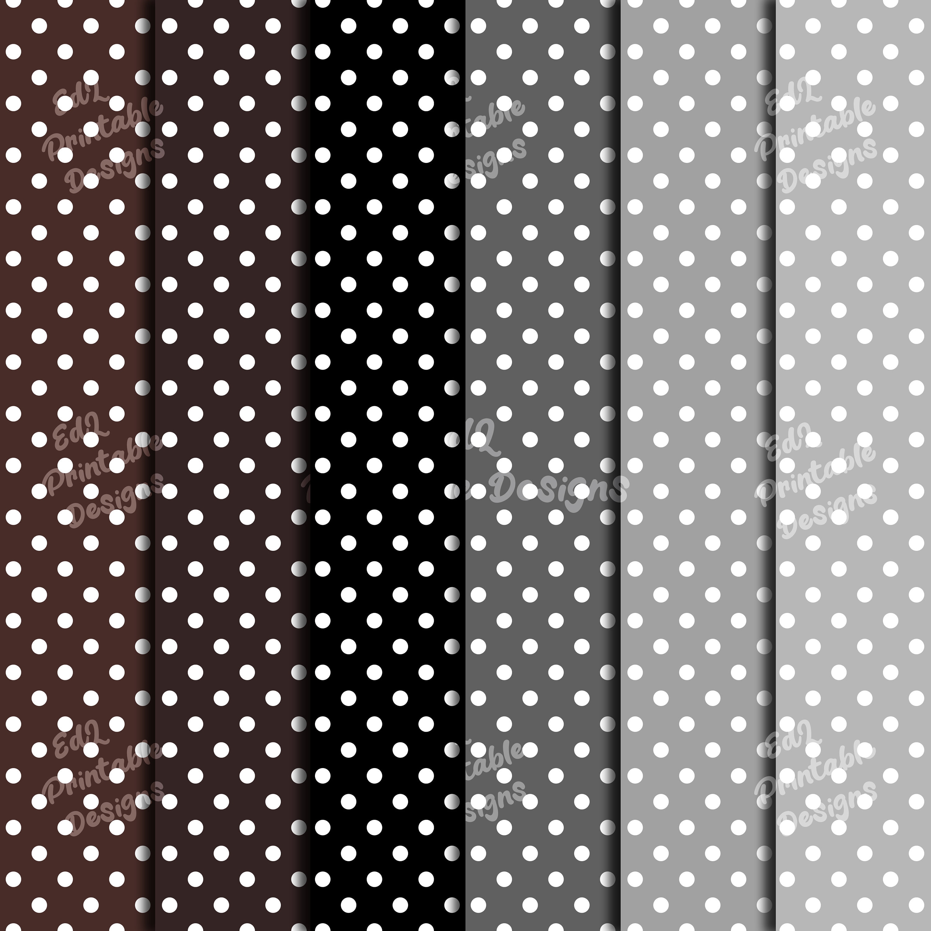 White Polka Dot Digital Paper, 12x12 Scrapbook Paper (set of 48) - Etsy