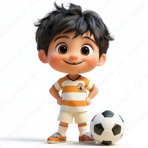 20 Soccer Boy Clip Art, Cute Boy Football Player Printable Images ...