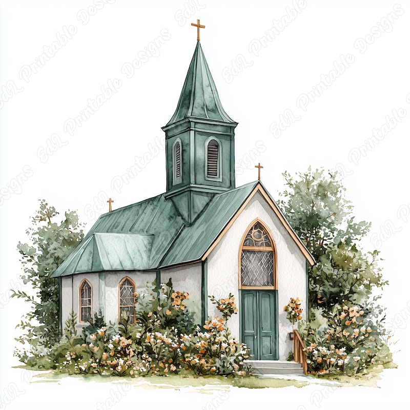 Church Cartoon Digital - Etsy