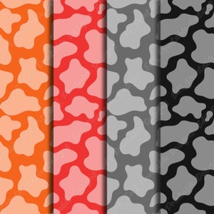 Tinted Cow Print Digital Paper, Animal Print Printable Background ...