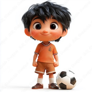 20 Soccer Boy Clip Art, Cute Boy Football Player Printable Images ...
